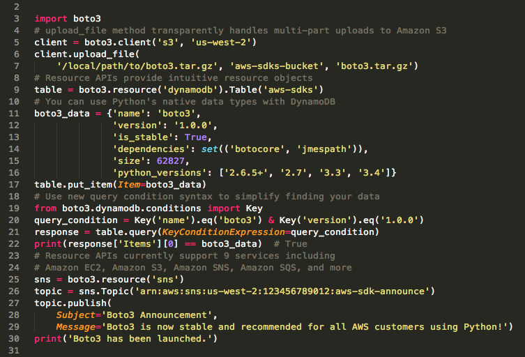 Python용 Aws Sdk Boto3 정식 출시 Amazon Web Services 한국 블로그